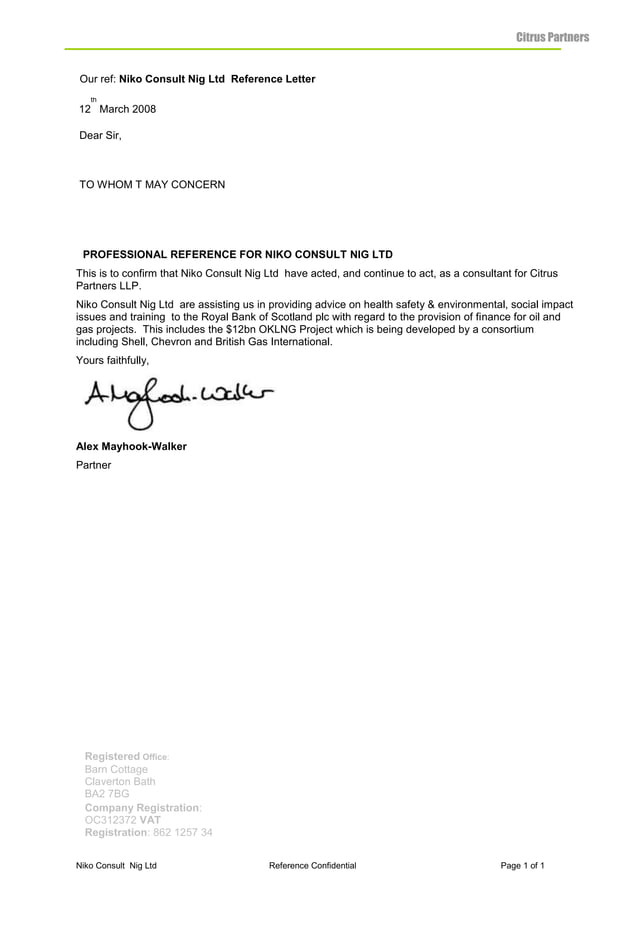 Niko Reference 120308. | PDF