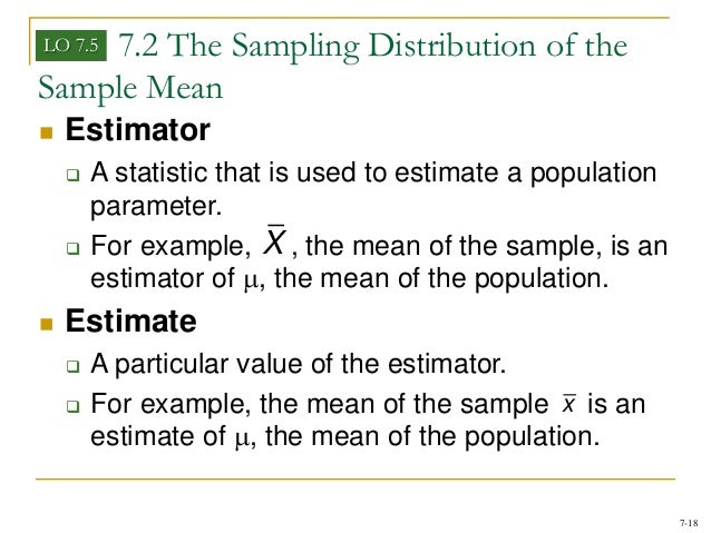 Sampling distribution