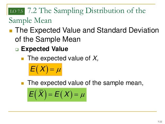 Sampling distribution