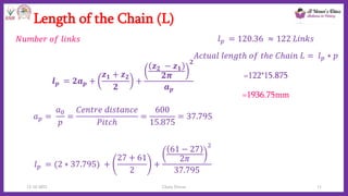 Chain Drives Selection - Solved Problem | PPTX