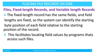 6 chapter 6 record storage and primary file organization | PPTX