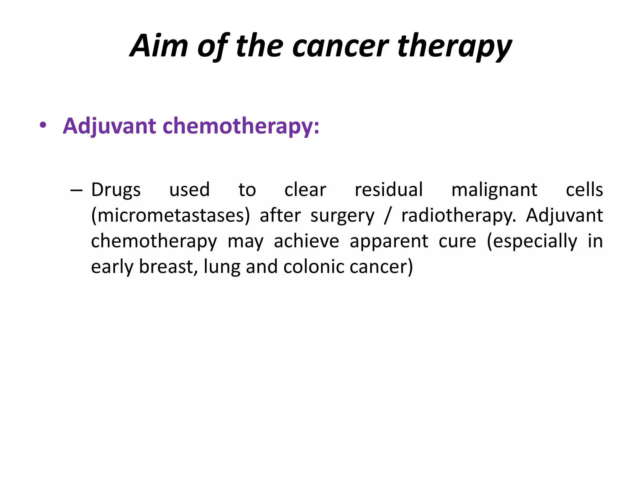 Introduction to chemotherapy of cancer | PPTX