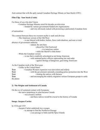 Canadian History and the Development of the North American West: Myth ...