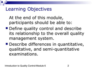 PPt on Qualituy Control | PPT
