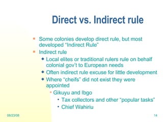 6 Class #8 Africas Colonial Legacy On Development | PPT
