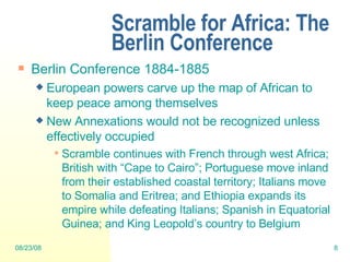 6 Class #8 Africas Colonial Legacy On Development | PPT