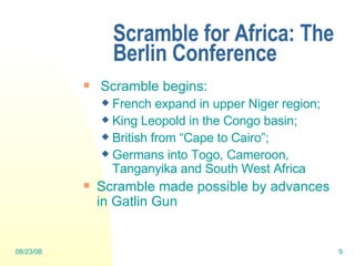 6 Class #8 Africas Colonial Legacy On Development | PPT