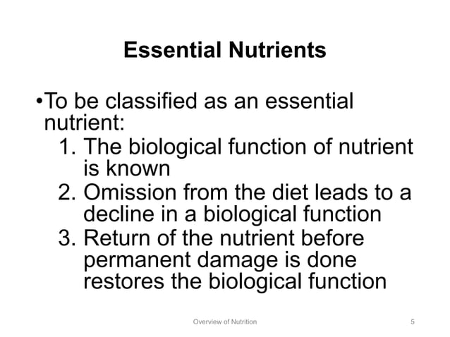 6 CLASSES OF NUTRIENTS | PPT | Chemistry | Science