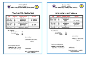 6 class program 2013 2014 | DOCX