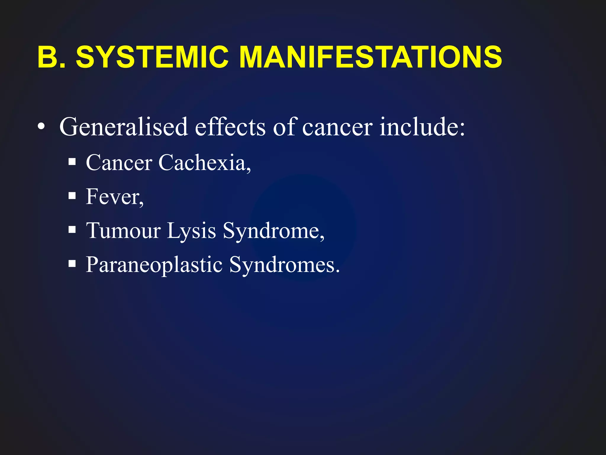 clinical aspects of neoplasia | PPTX