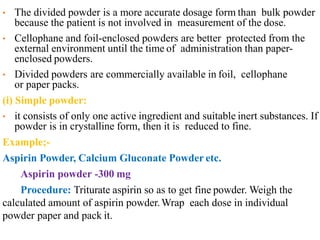 6c manufacture of powders and granules | PPTX