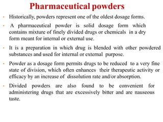 6c manufacture of powders and granules | PPTX