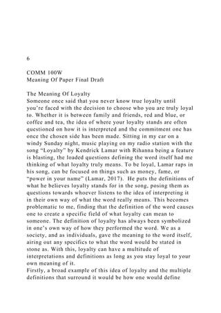 6COMM 100W Meaning Of Paper Final DraftThe Meaning O.docx