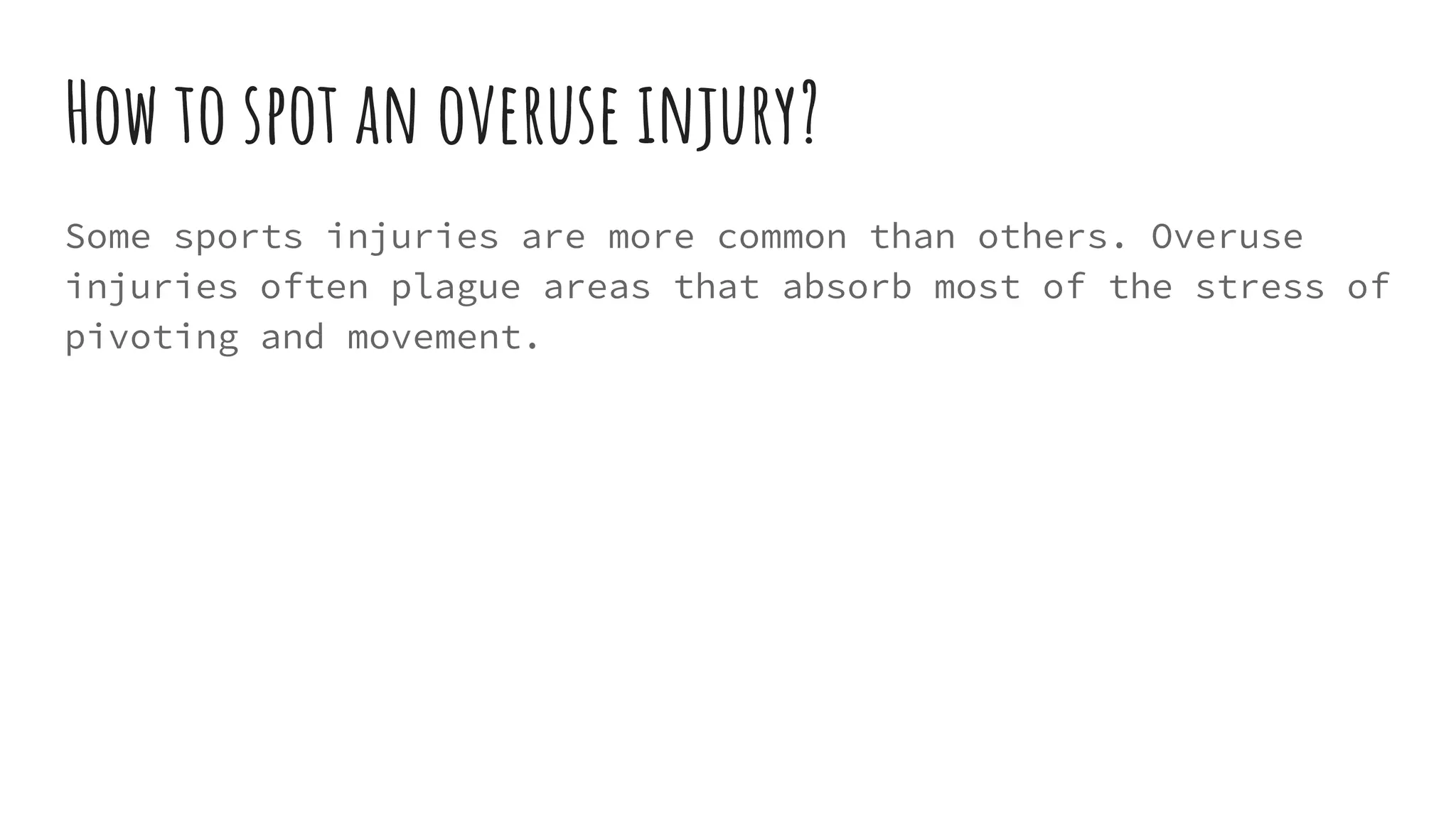 6 common overuse injuries in sports | PPT