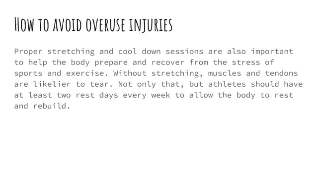 6 common overuse injuries in sports | PPT