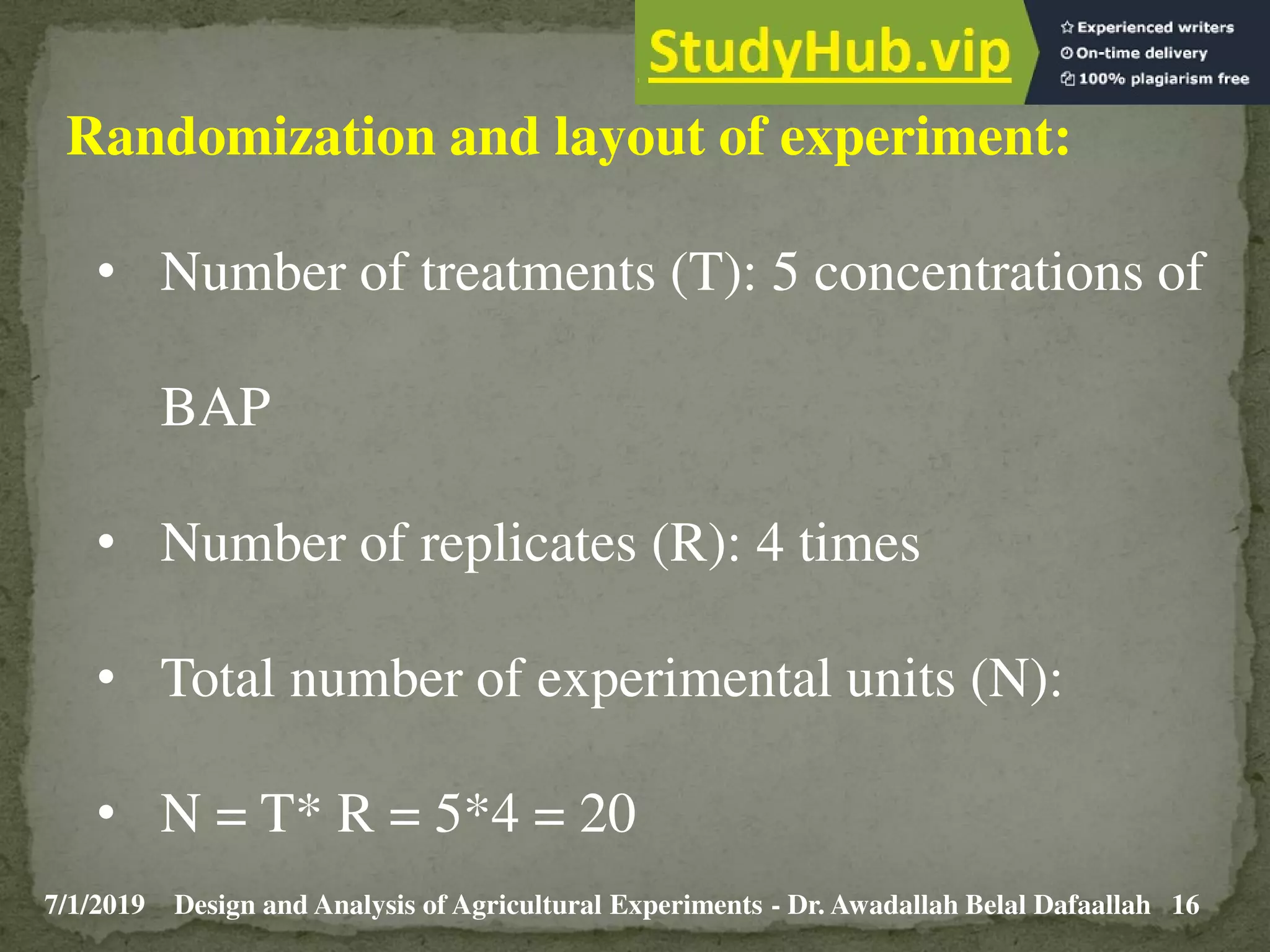 6 Completely Randomized Design (CRD) | PDF