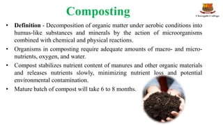 Composting: stages & factors affecting | PPT