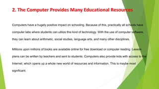 7 Reasons why computers are essential in today's world. | PPTX