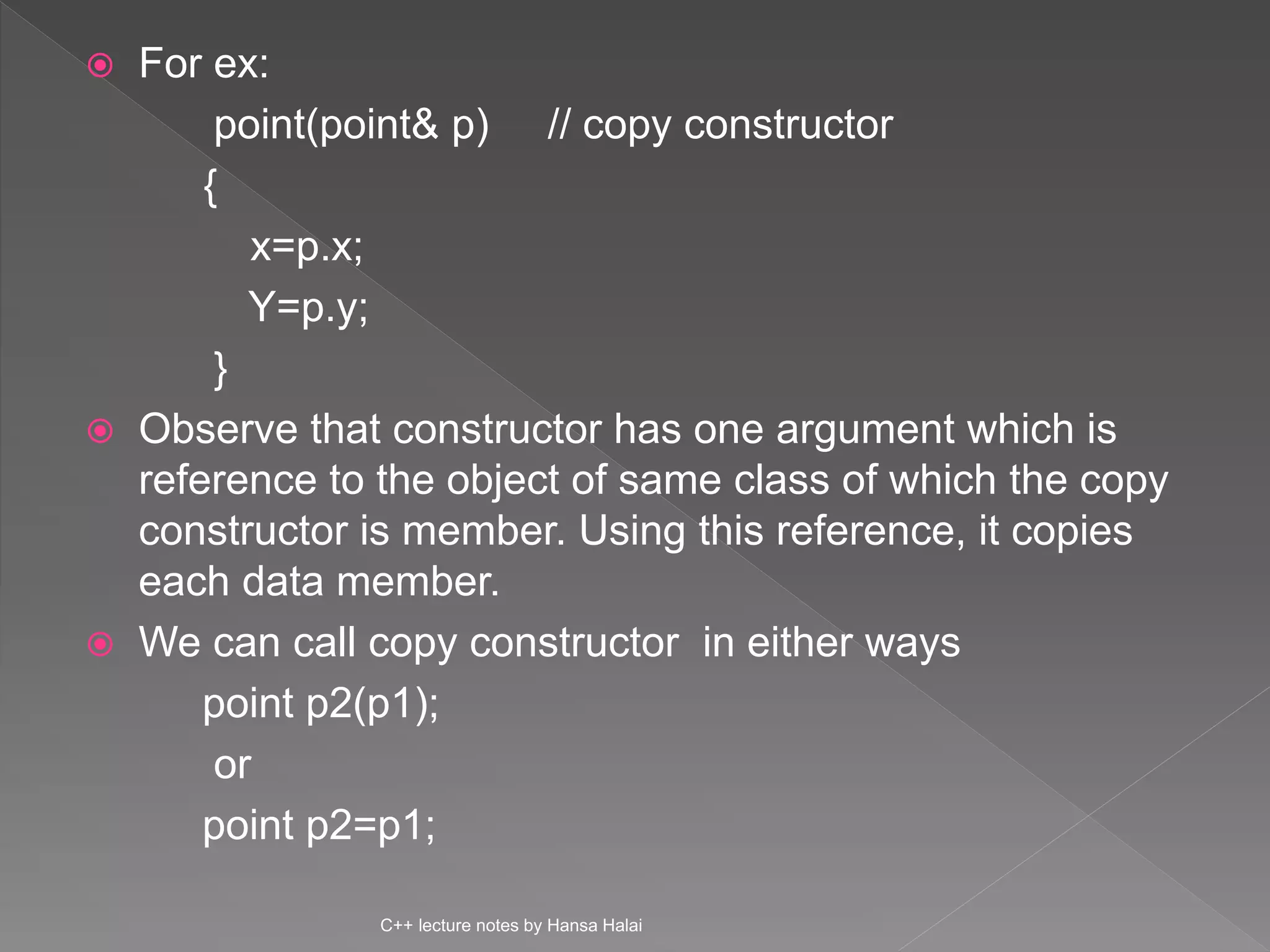 constructors and destructors in c++ | PPTX