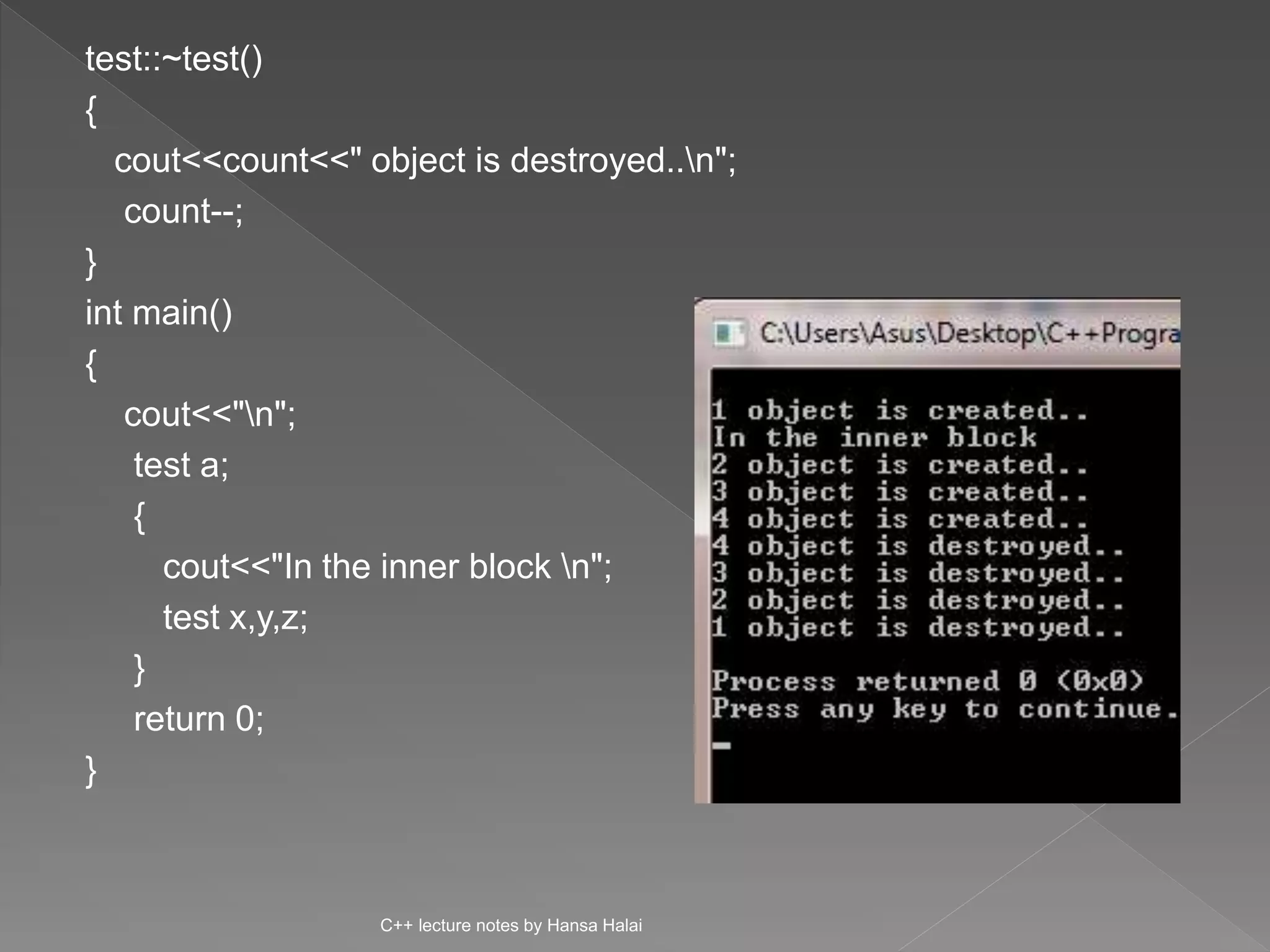 constructors and destructors in c++ | PPTX