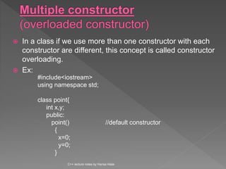 constructors and destructors in c++ | PPTX