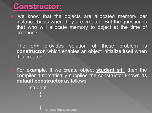 constructors and destructors in c++ | PPTX