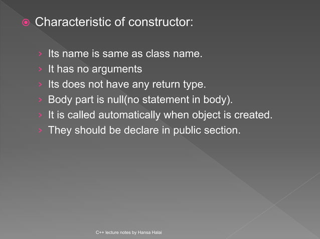 constructors and destructors in c++ | PPTX