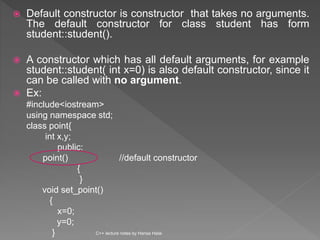 constructors and destructors in c++ | PPTX