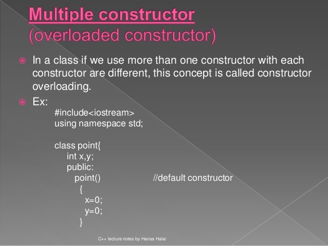 Constructors And Destructors In C