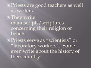 Contribution of Priests in English Literature | PPTX