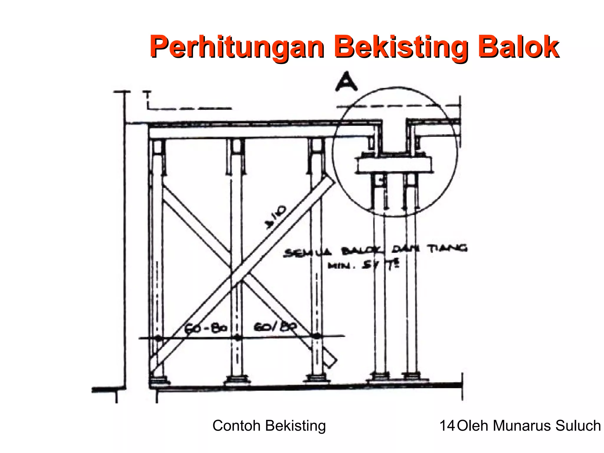 perhitungan bekisting | PPT