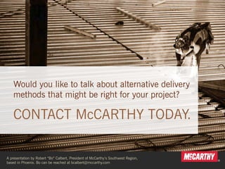 6 Alternative Construction Project Delivery Methods | PDF