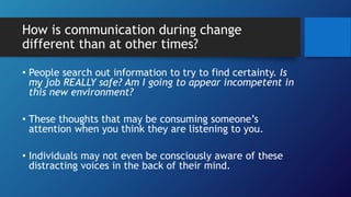 6 criteria for communication during change | PPTX | Business | Business ...