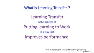 6 Disciplines of Breakthrough Learning | PDF