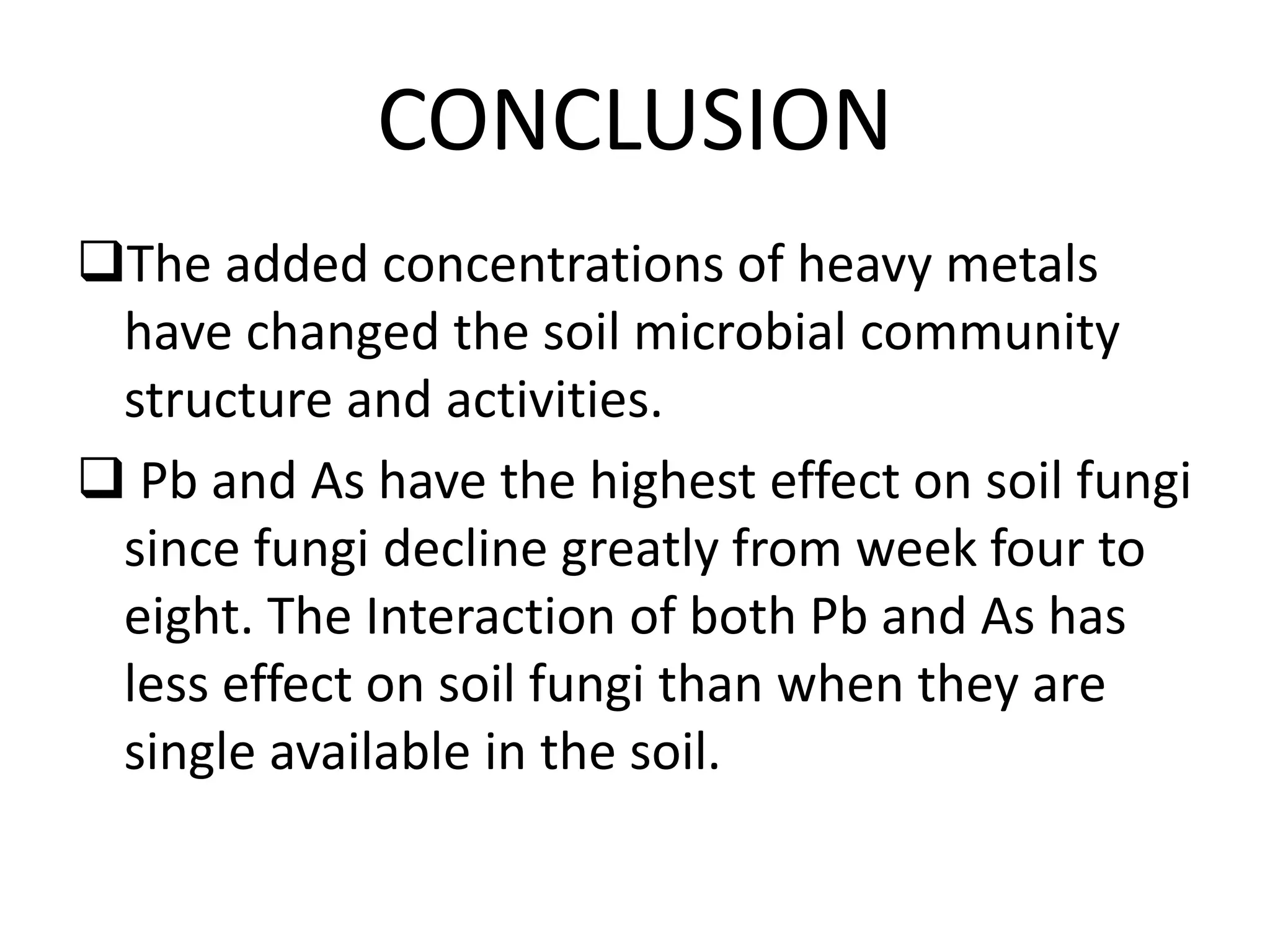EFFECTS OF HEAVY METAL CONTAMINATION ON SOIL MICROBIAL | PPTX