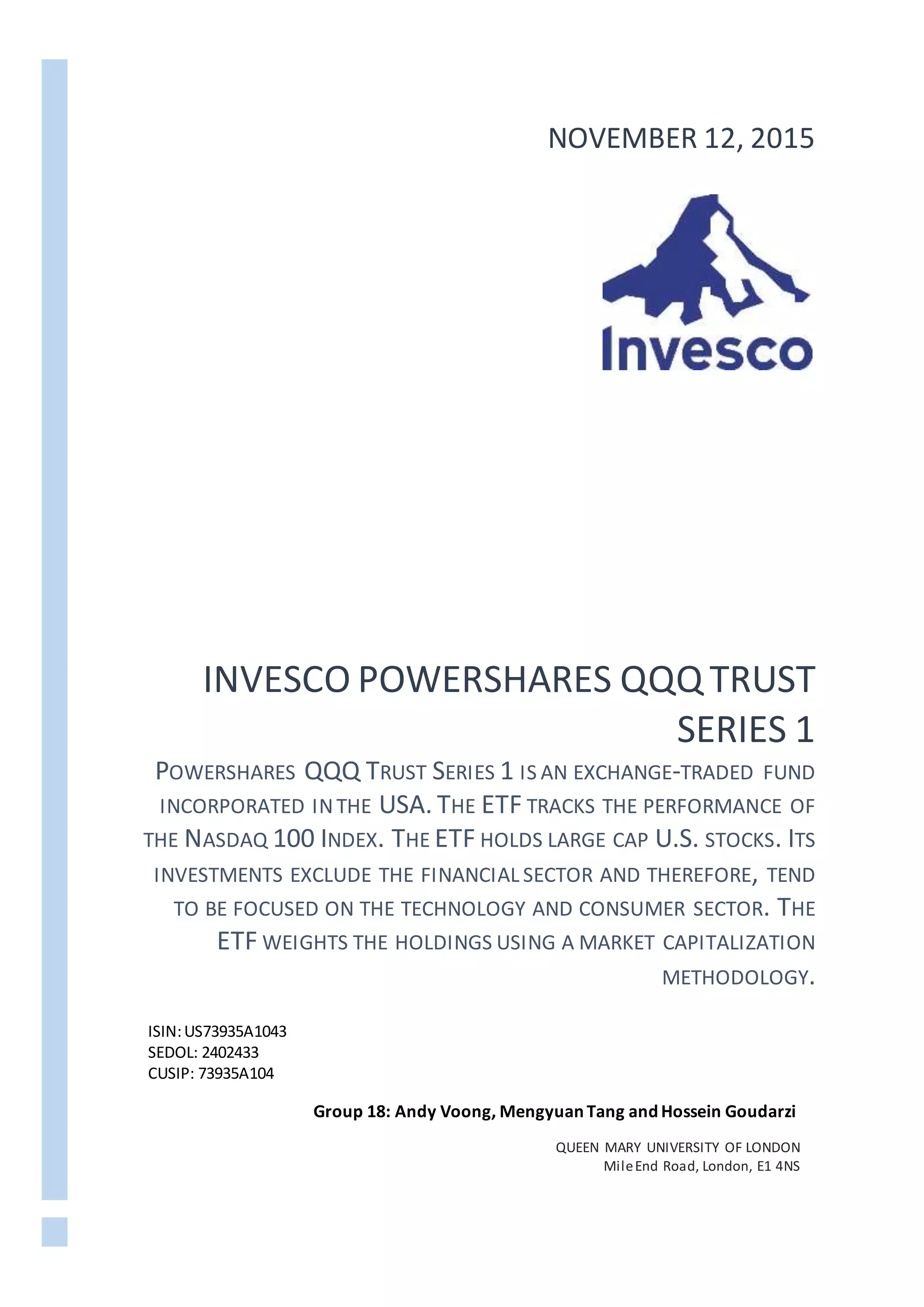 Powershares QQQ Trust series 1 | DOCX