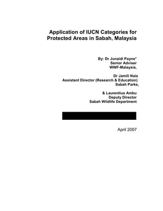 The Application of IUCN Categories for Protected Areas in Sabah ...