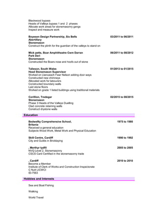 up to date cv | DOC | Civil Engineering Industry | Industries