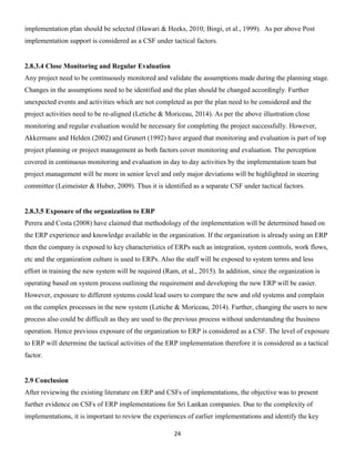 CSF of ERP Implementations in Sri Lankan Companies | PDF