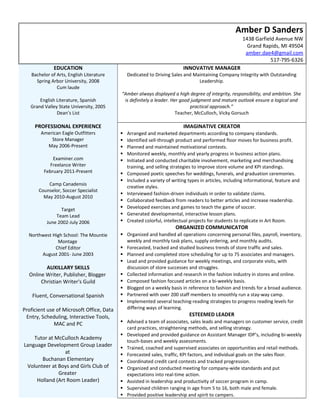 AmberSandersResume1 (2) | PDF