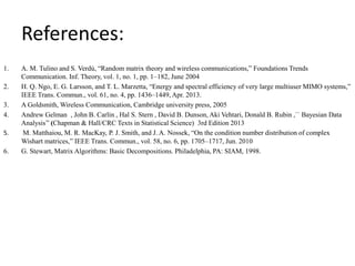 Massive MIMO and Random Matrix | PPTX