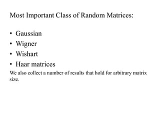 Massive MIMO and Random Matrix | PPTX