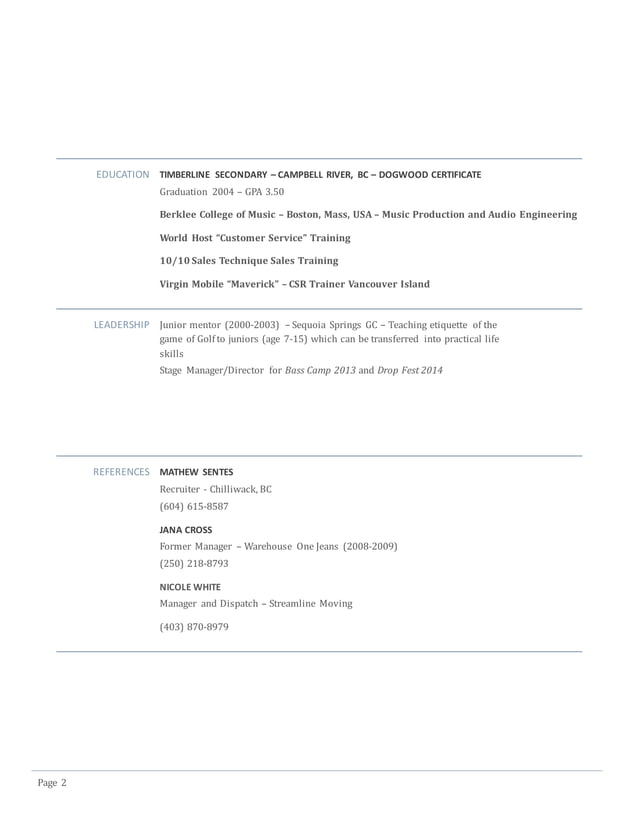 SeanM Resume2015 | PDF