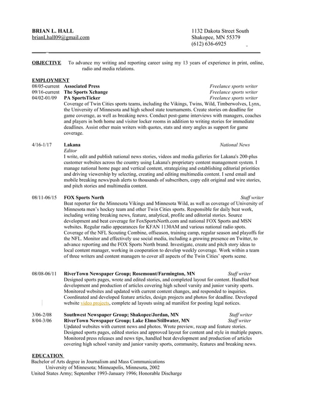 Brian Hall resume | PDF
