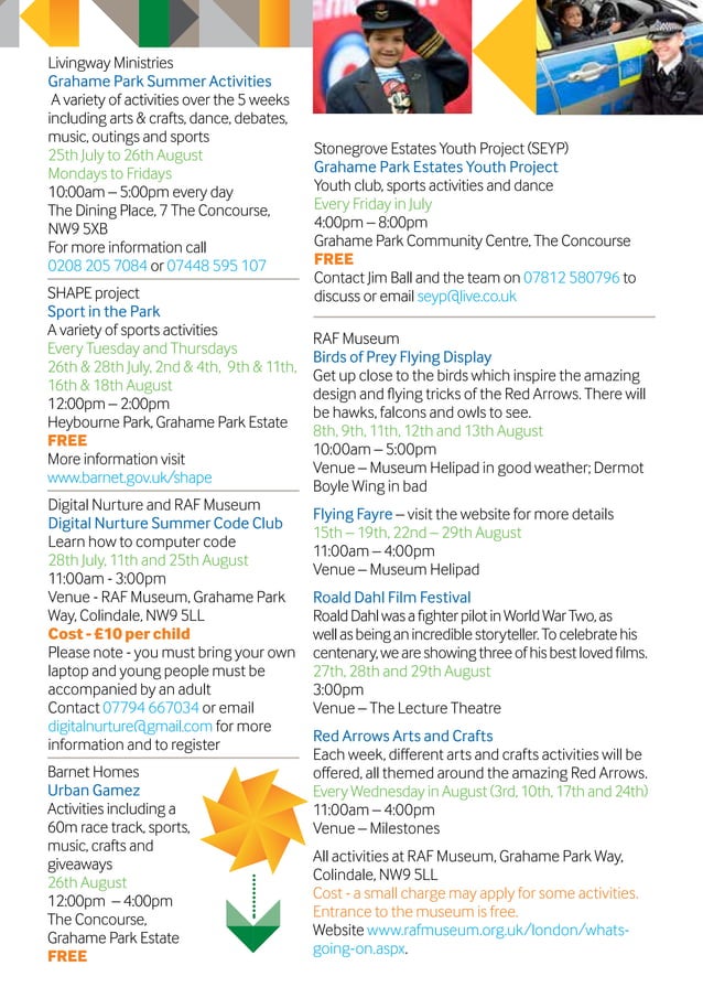 30046 Grahame Park Summer Activities Leaflet v2 | PDF | Birds | Pets