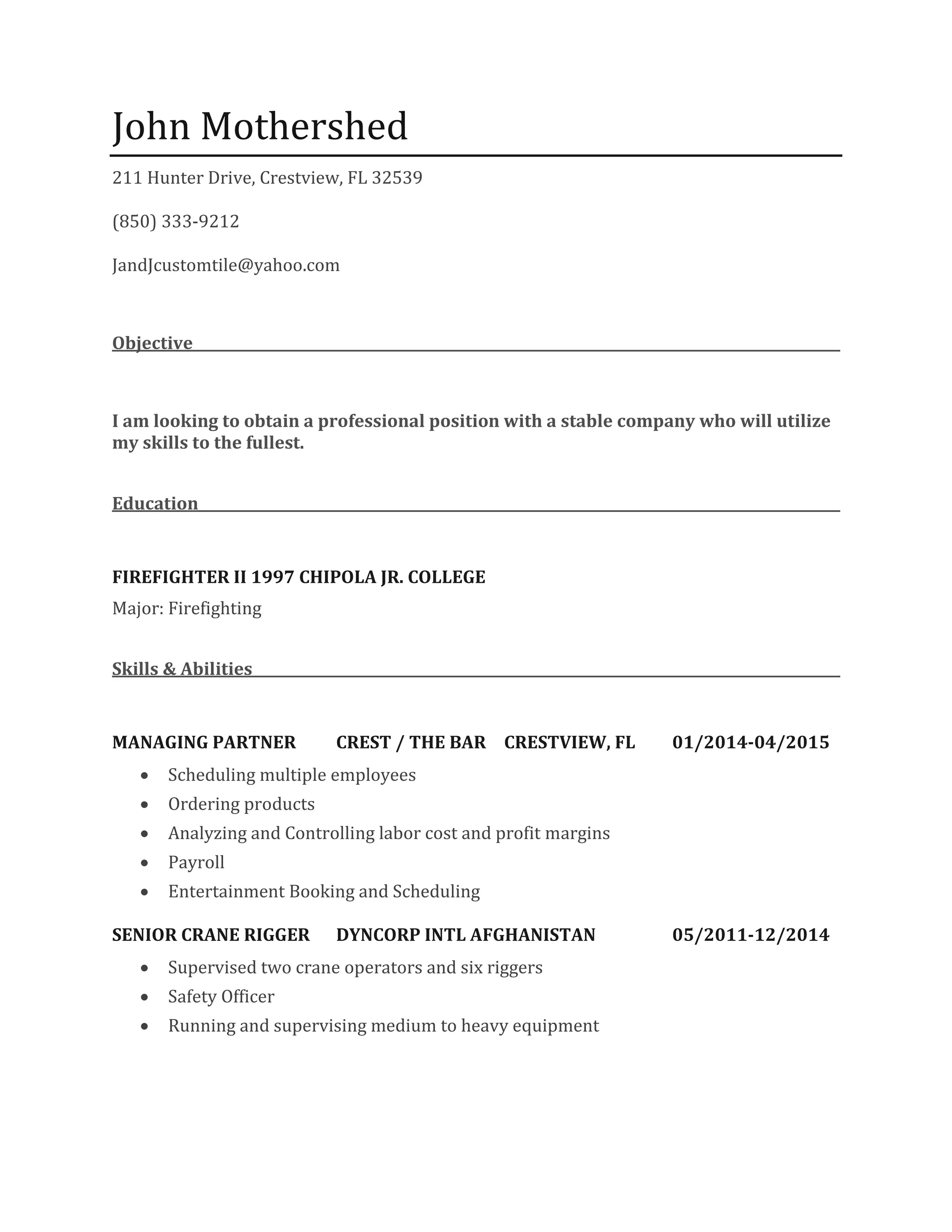 Johns resume (1) | PDF