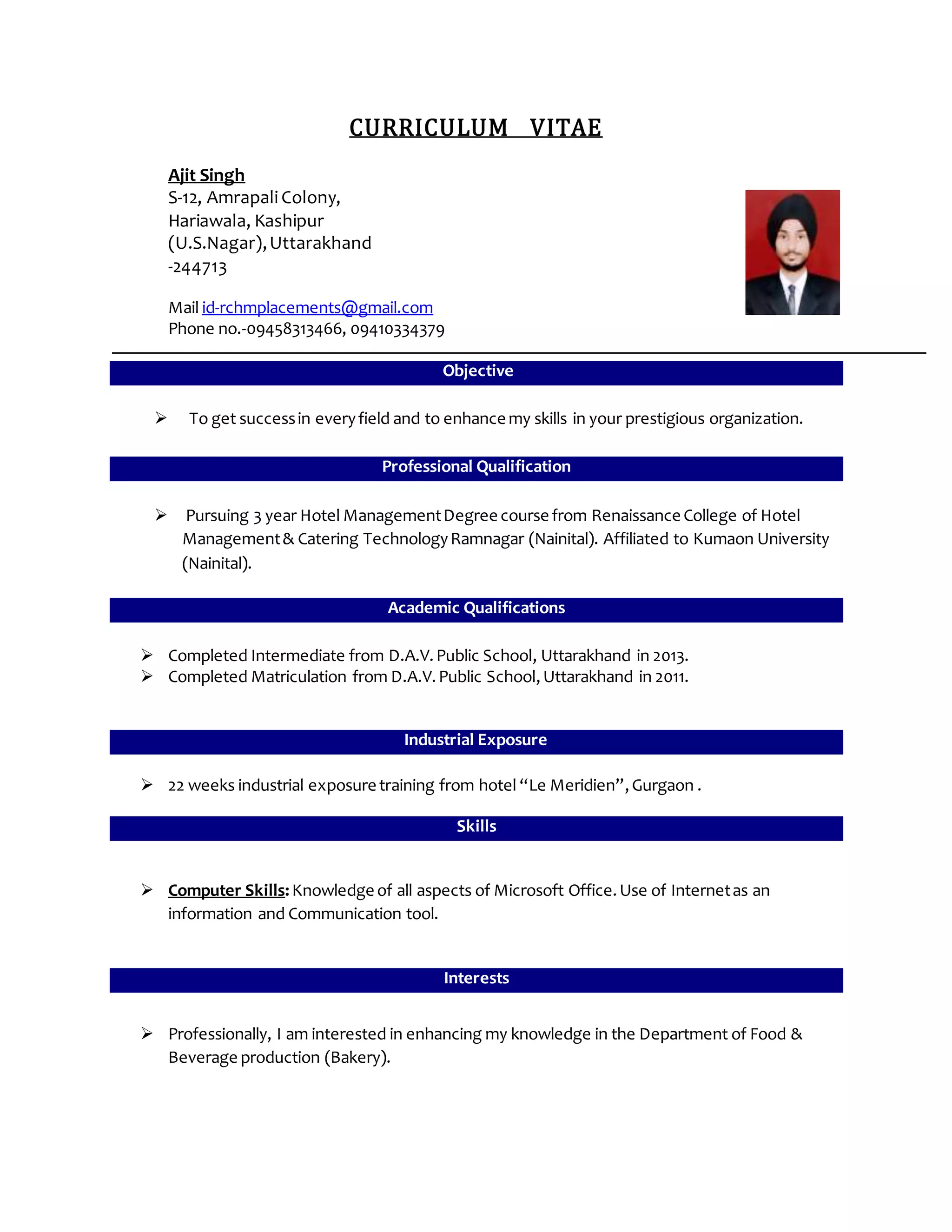 Ajit singh cv | PDF