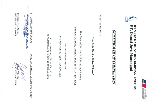 mtu certificate | PDF