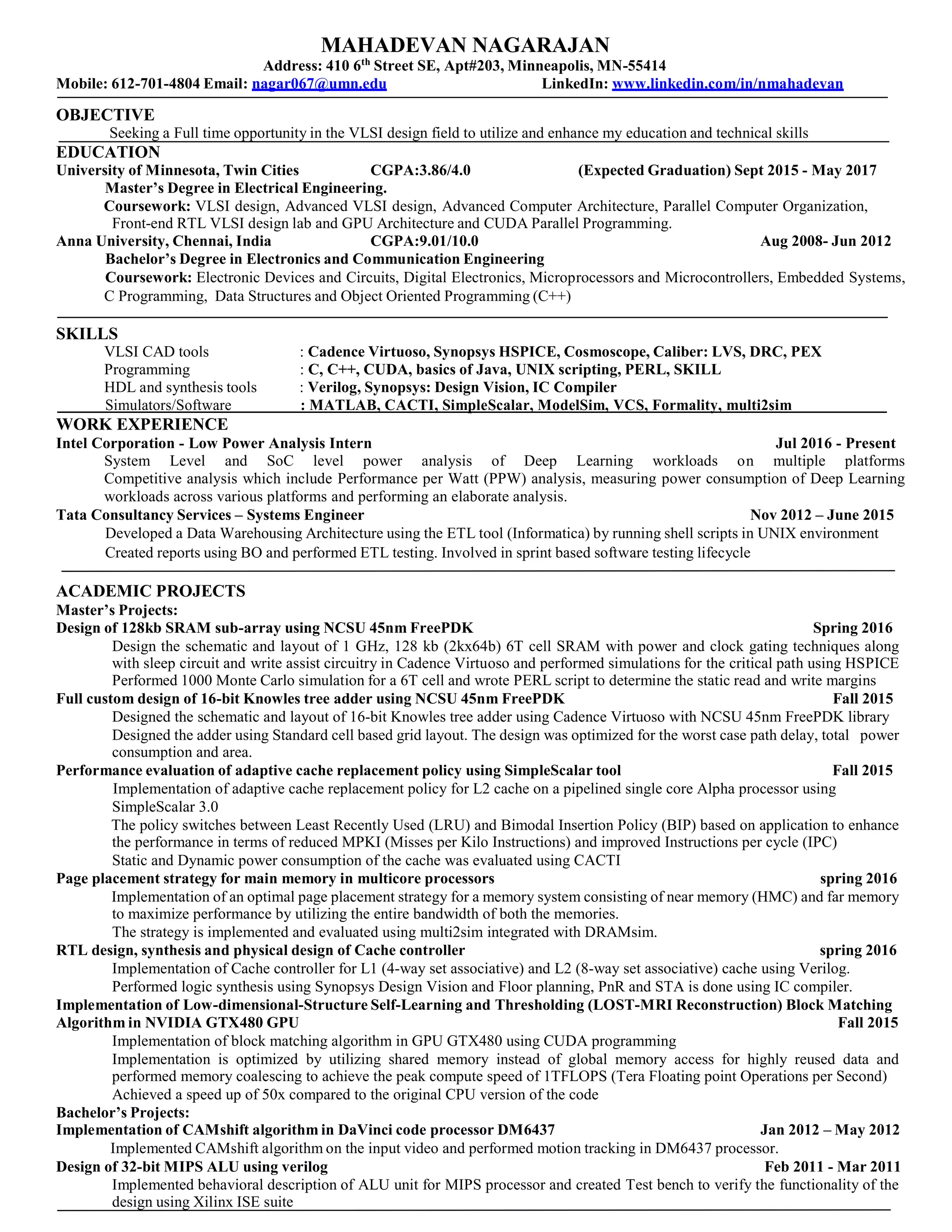 Resume_Mahadevan_new (2) | PDF