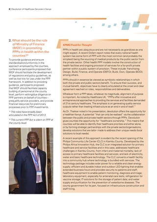 Devolution of Healthcare Services Kenya_Conference Report | PDF